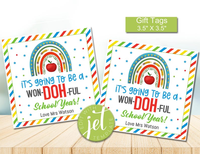 Editable Play Dough Gift Tag, Kindergarten, Teacher Back to School ...