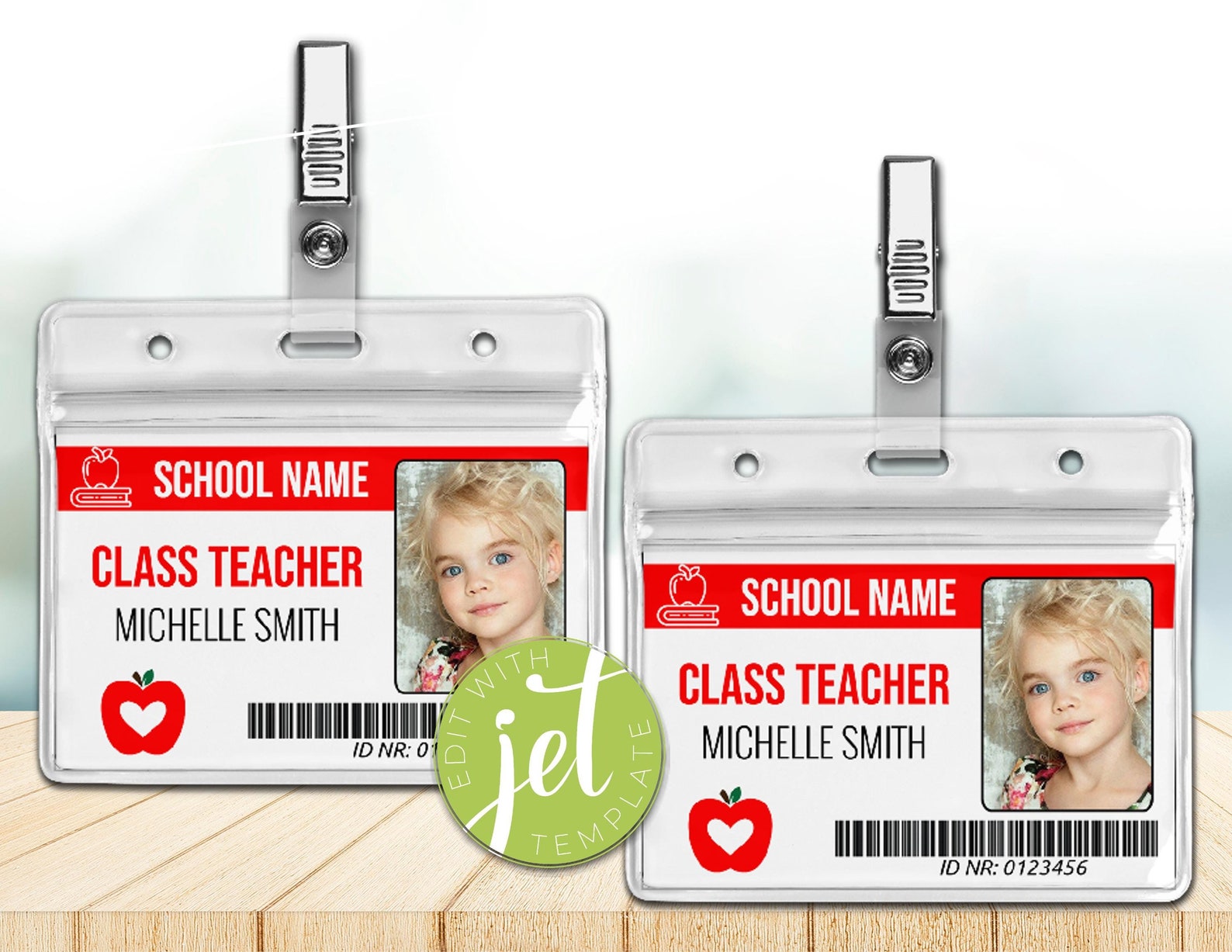 Editable Teacher Pretend Play Printables, Teacher Costume ID Badge ...