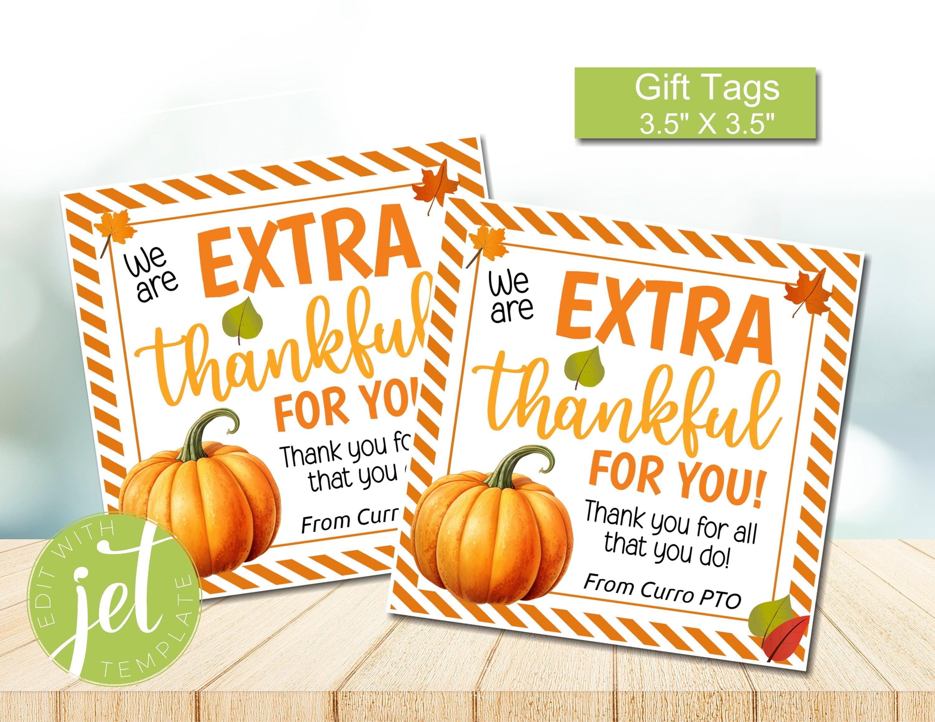 Editable Thank You Gift Tags Teacher Staff Employee Nurse Volunteer ...