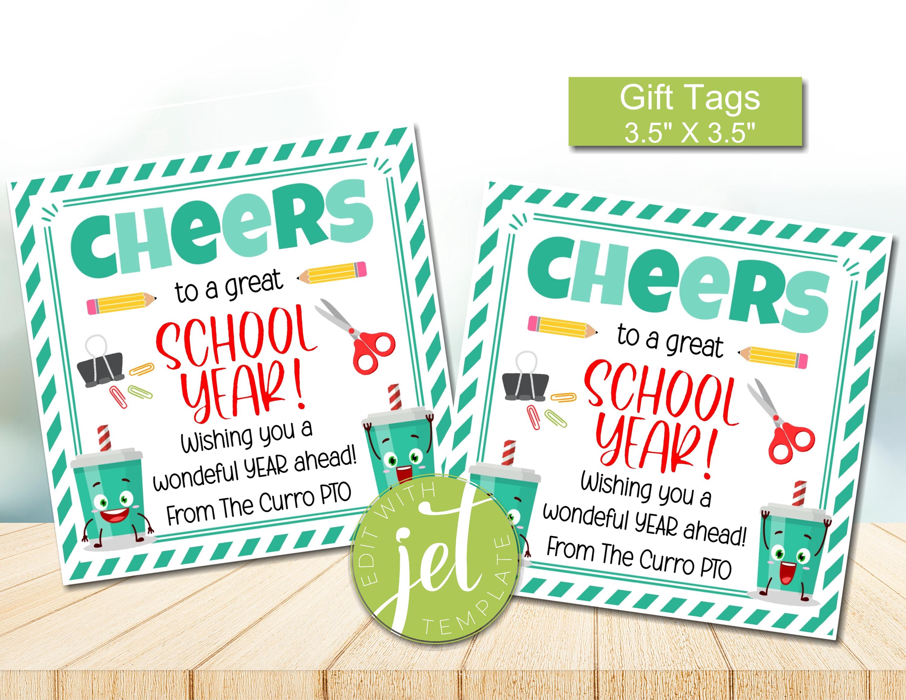 EDITABLE Back to School Soda Gift Tags, First Day of School Teacher ...