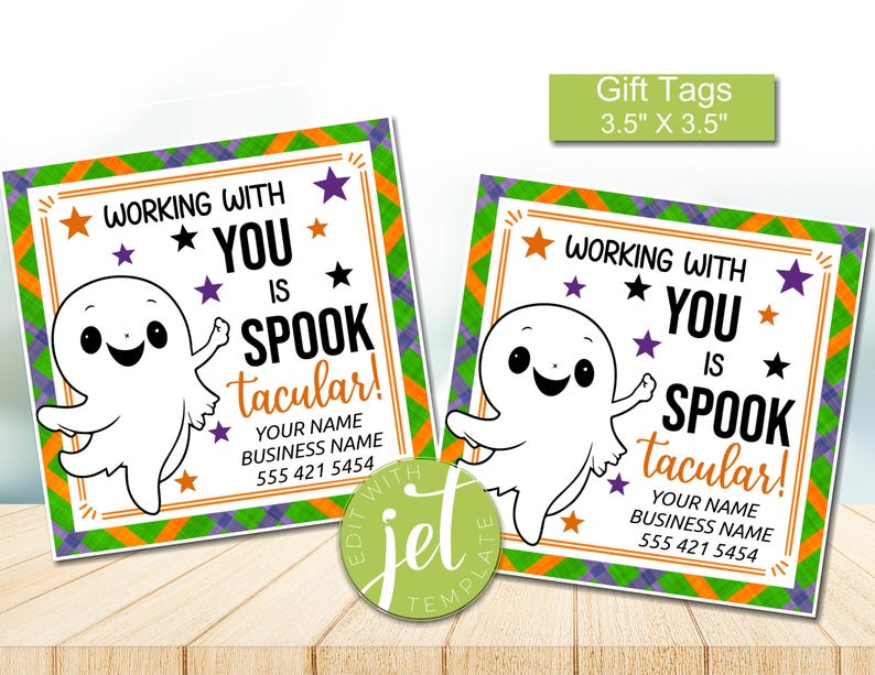 Editable Ghost Tags, Printable, Halloween Gift Tag, Printable Candy ...