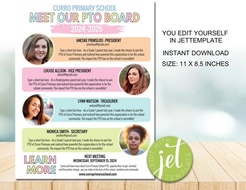 Editable Meet the PTA Flyer, PTO Introduction, Meet the PTO, Volunteer ...