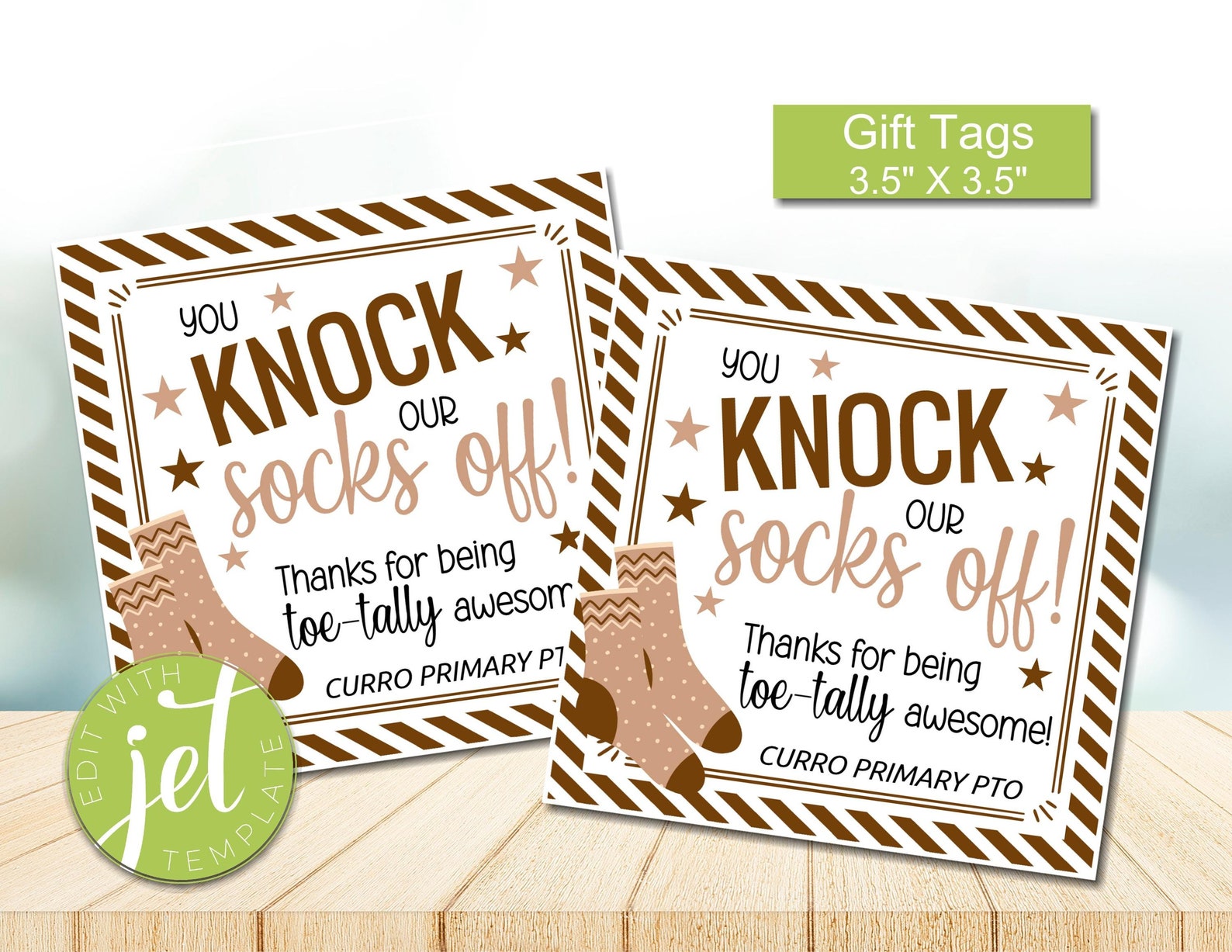 Editable You Knock My Socks Off, Sock Gift Tag, Foot Hamper Tag ...