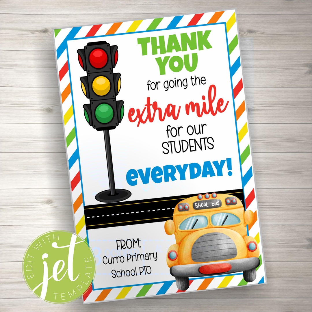 Editable Bus Driver Gift, Bus Driver Appreciation, Bus Driver Gift Card ...