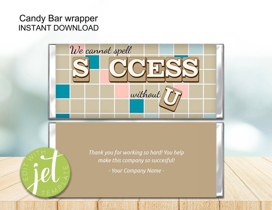 Editable Appreciation Candy Bar Wrappers, Employee Candy Wrapper, Good ...
