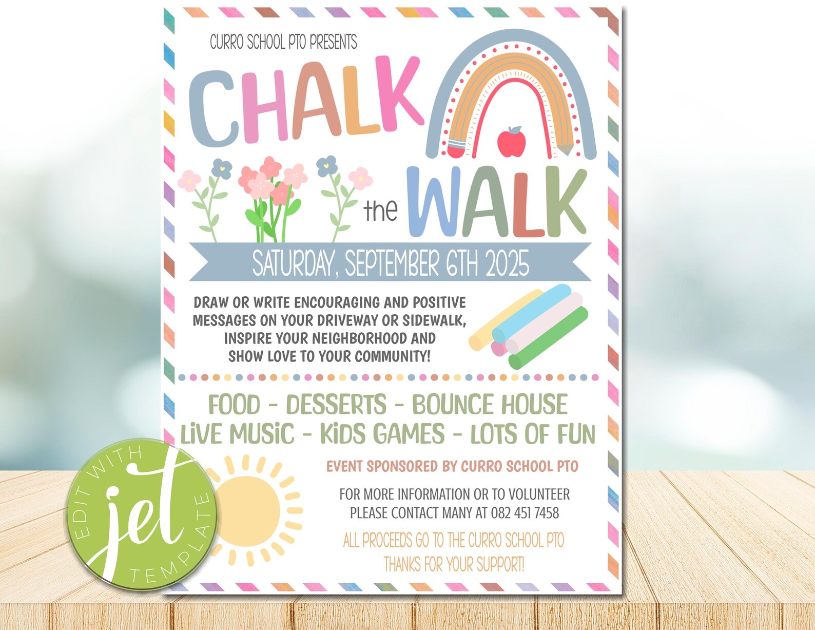 EDITABLE Chalk the Walk Flyer, Homeschool Social Connection Event Idea ...