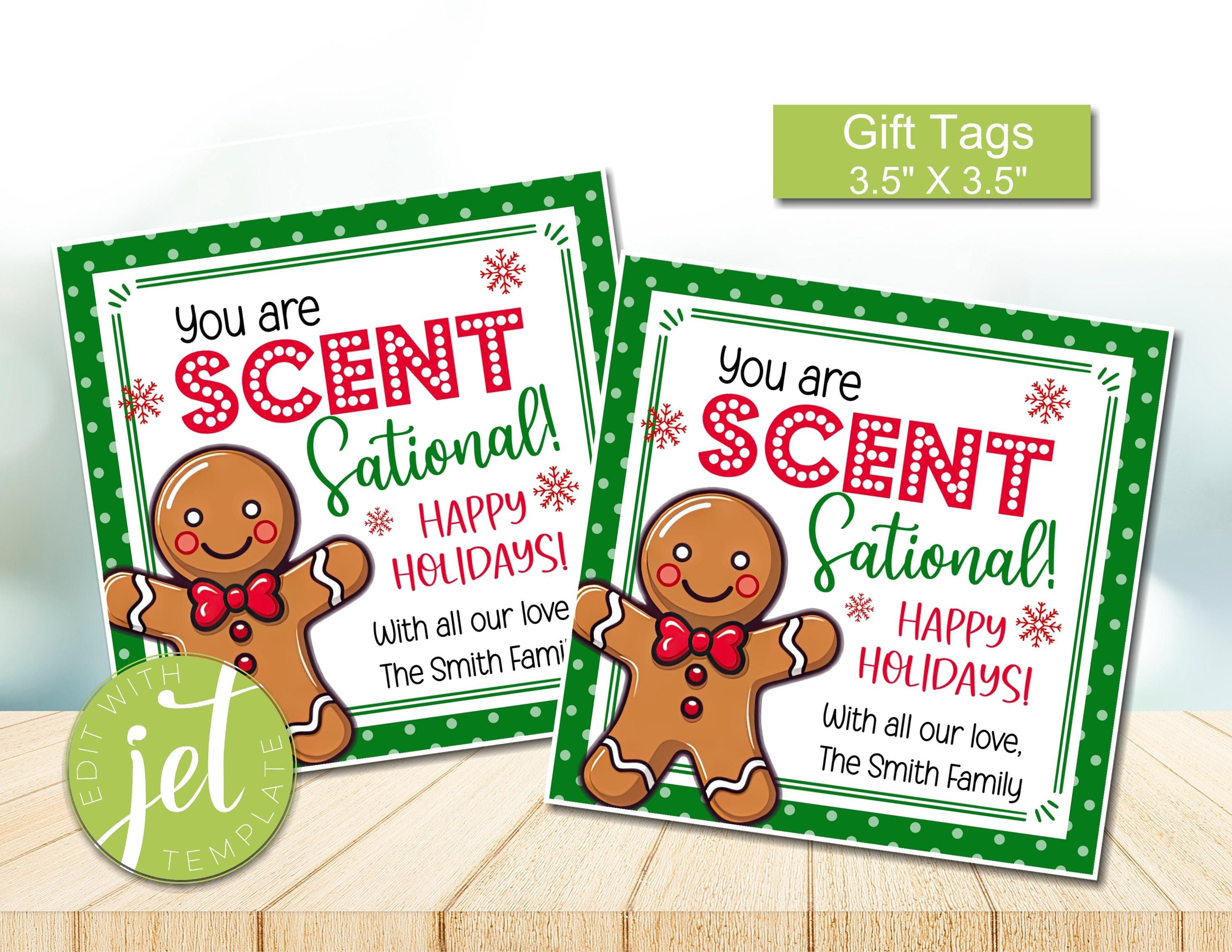 Editable Holiday Soap Printable Gift Tags, Scent Sational Tags, Candle ...