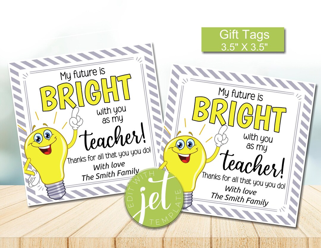 EDITABLE Teacher Appreciation Thank You Gift Tag, Boss Worker Staff ...