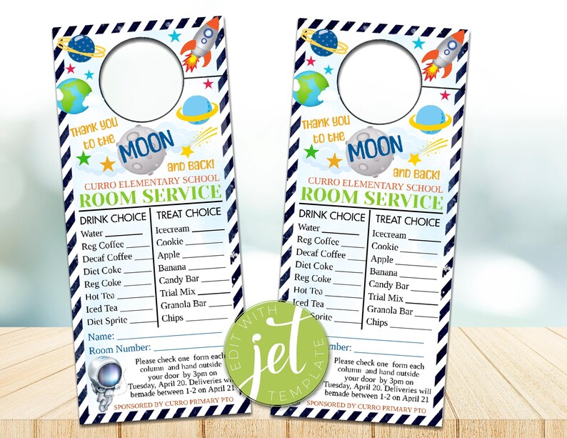 Editable Outer Space Theme Teacher Appreciation Week Printable Room ...