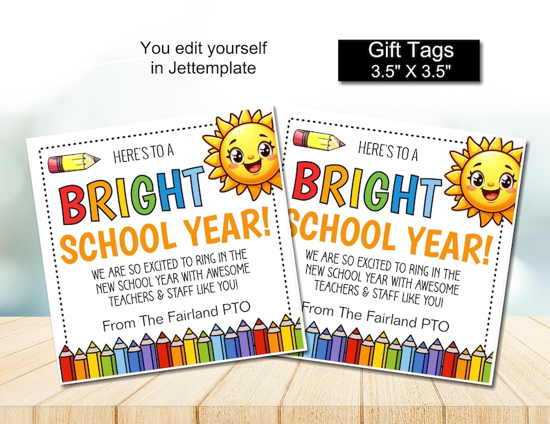 EDITABLE Bright School Year First Day of School Back to School Teacher ...