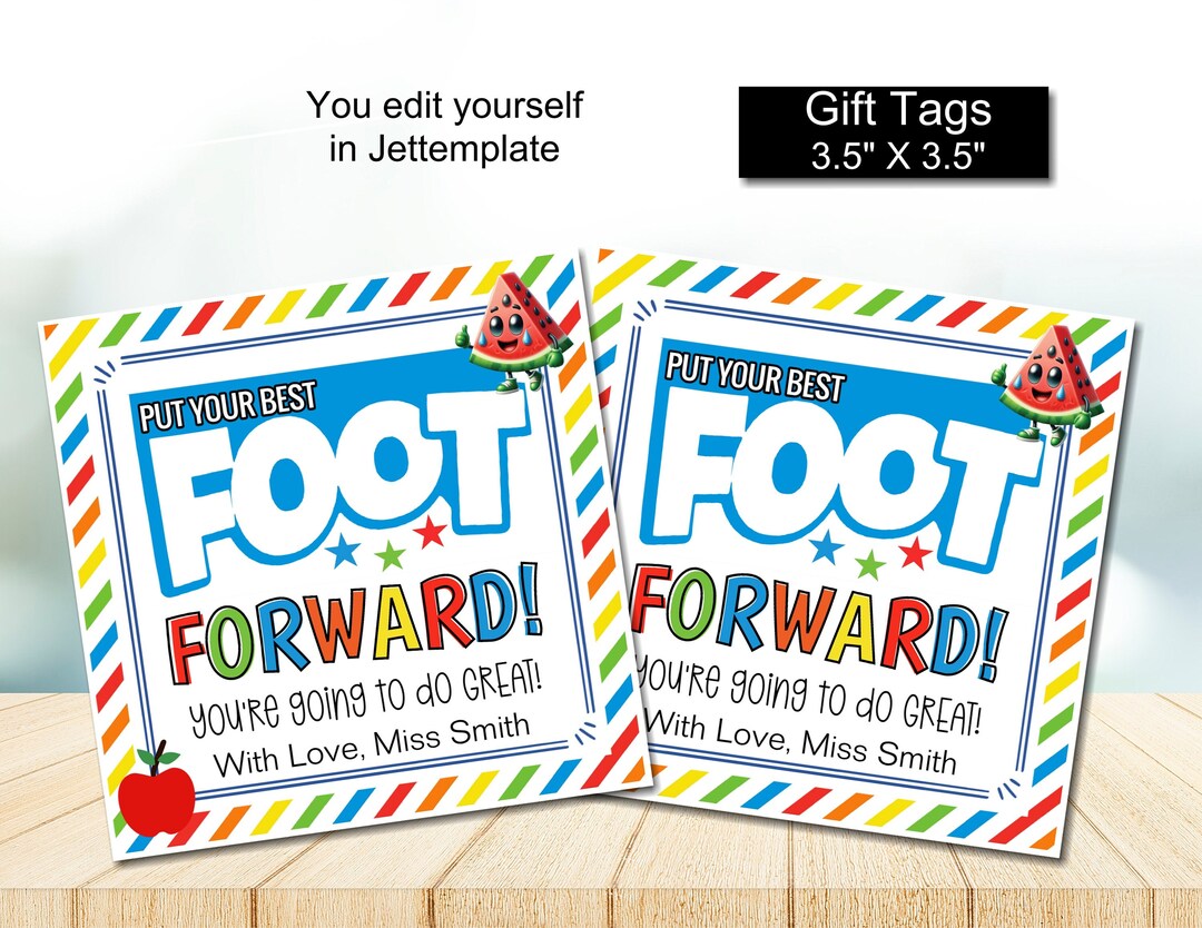 Editable Sports Good Luck Favor Tag. Testing Day. Fruit by Tag. Put ...