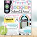 EDITABLE 50's Theme Sock Hop School Dance Invite Set, Sock Hop Form ...