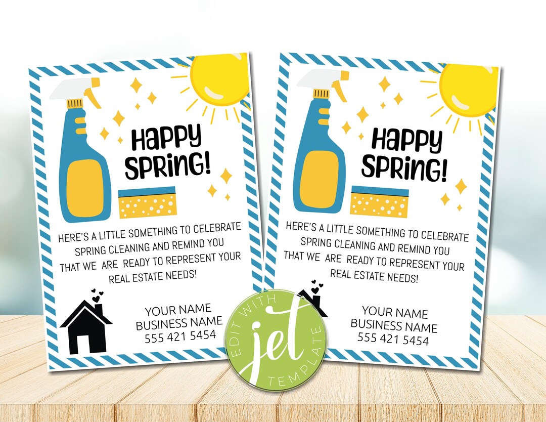 Editable Spring-cleaning Tag for Real Estate Pop-by, Spring Pop-by Tag ...