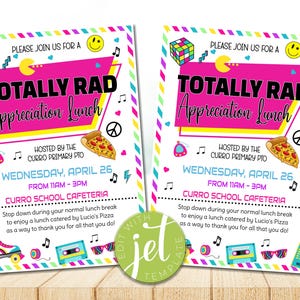80s 90s Teacher Appreciation Bundle, Retro Staff Appreciation Week Deco ...