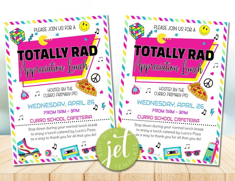 80s 90s Teacher Appreciation Bundle, Retro Staff Appreciation Week Deco ...