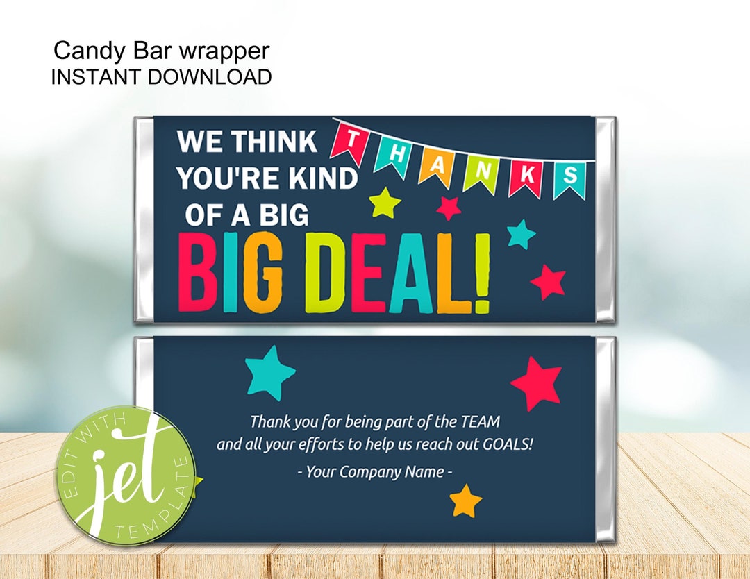 Editable Employee Appreciation Day Gift Chocolate, Employee Thank You ...