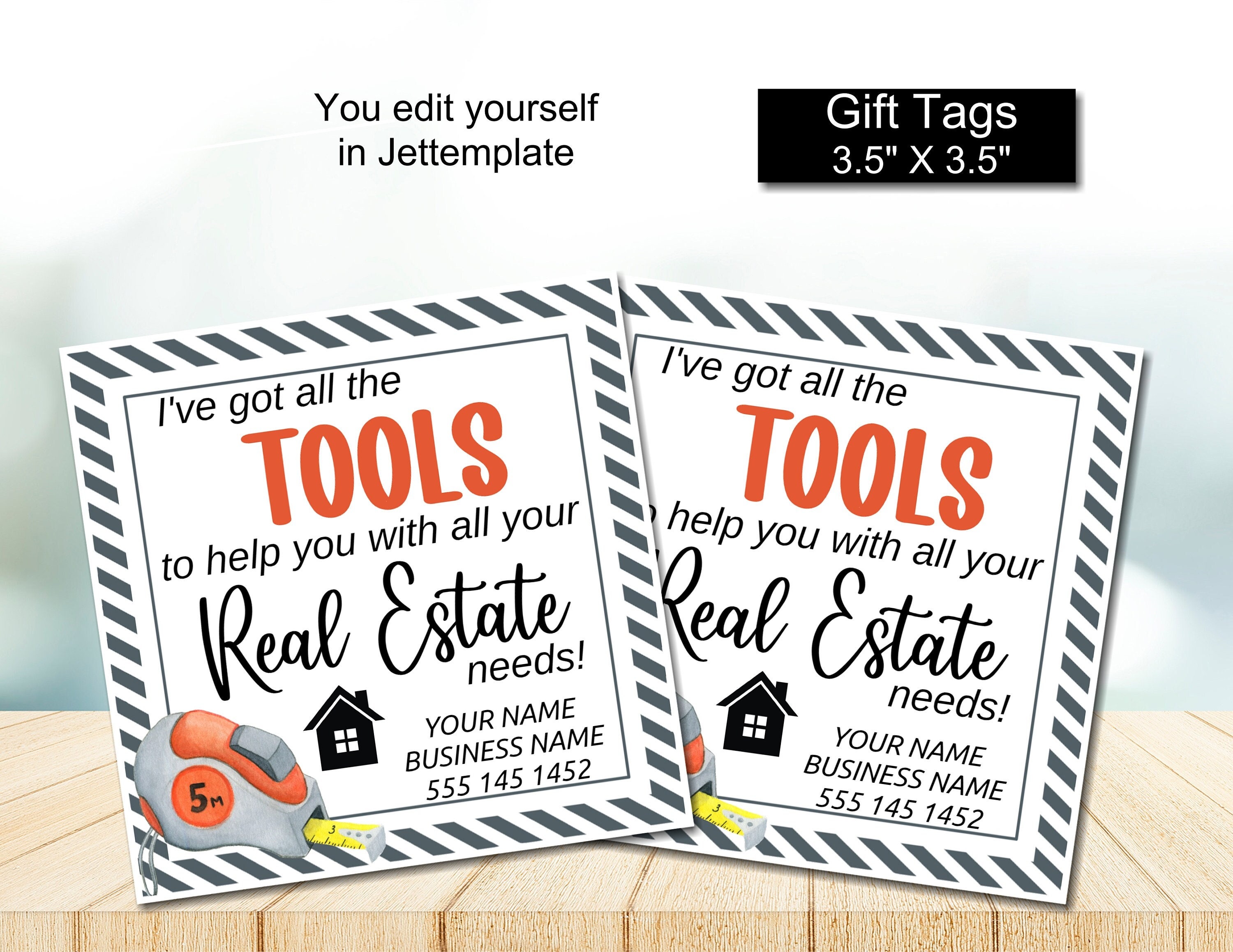 Editable Tool Pop-by Tags, Realtor, Referral Tag, Real Estate Marketing ...