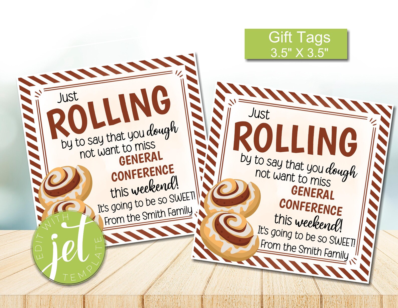Editable LDS General Conference Treat Tag, Primary General Conference ...