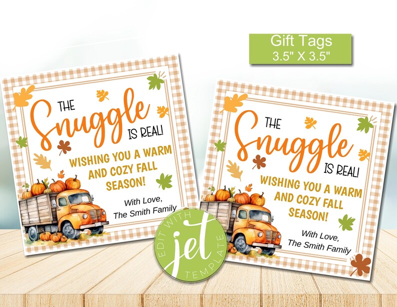 Editable Fall Gift Tags, the Snuggle is Real, Teacher Staff Employee ...