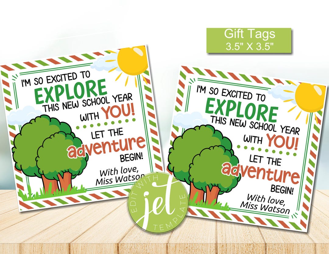Editable Back to Schoolteacher Gift Tag, Back to School Ruler Teachers ...