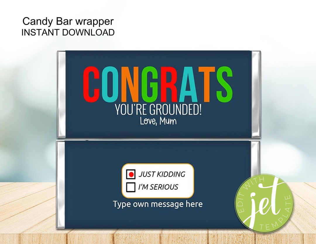 Editable Congratulations You're Grounded,funny Passive Aggressive Notes ...