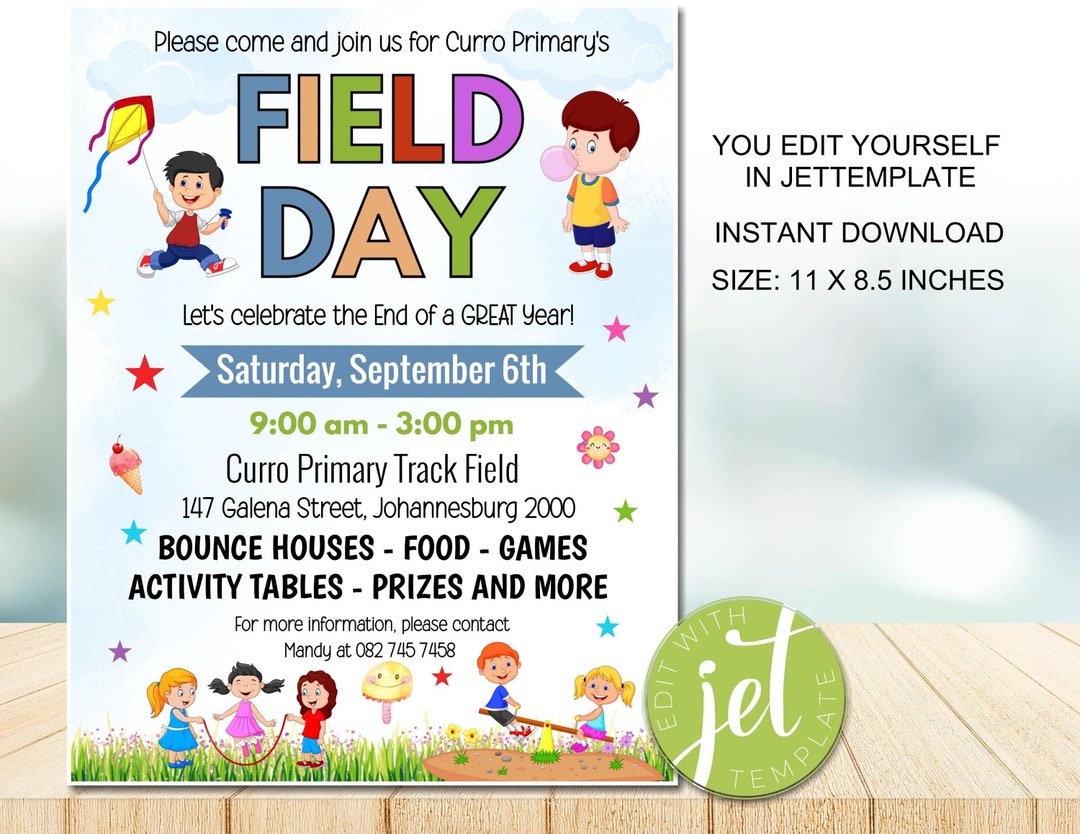Editable School Field Day Flyer, Olympic Fun Day Invite, PTA PTO Flyer ...