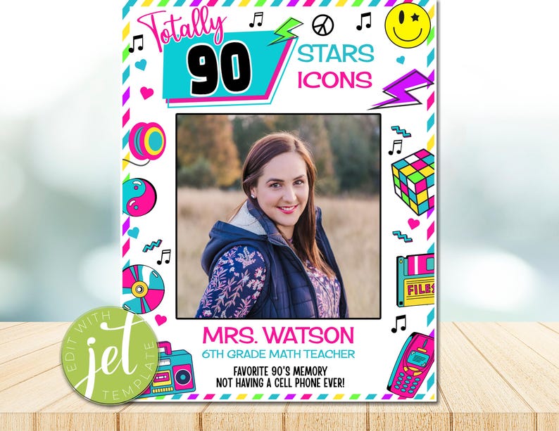 80s 90s Teacher Appreciation Bundle, Retro Staff Appreciation Week Deco ...