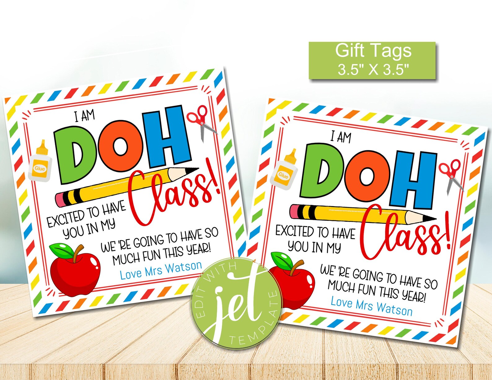 Editable Play Dough Gift Tag, Kindergarten, Teacher Back to School ...