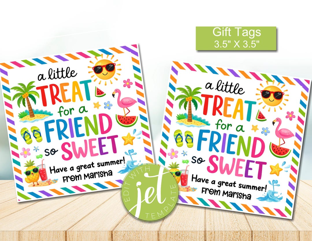 Last Day of School Treat Tags, Summer Vacation Gift Labels, Digital ...