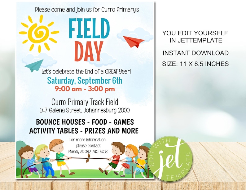 Editable School Field Day Flyer, Olympic Fun Day Invite, PTA PTO Flyer ...