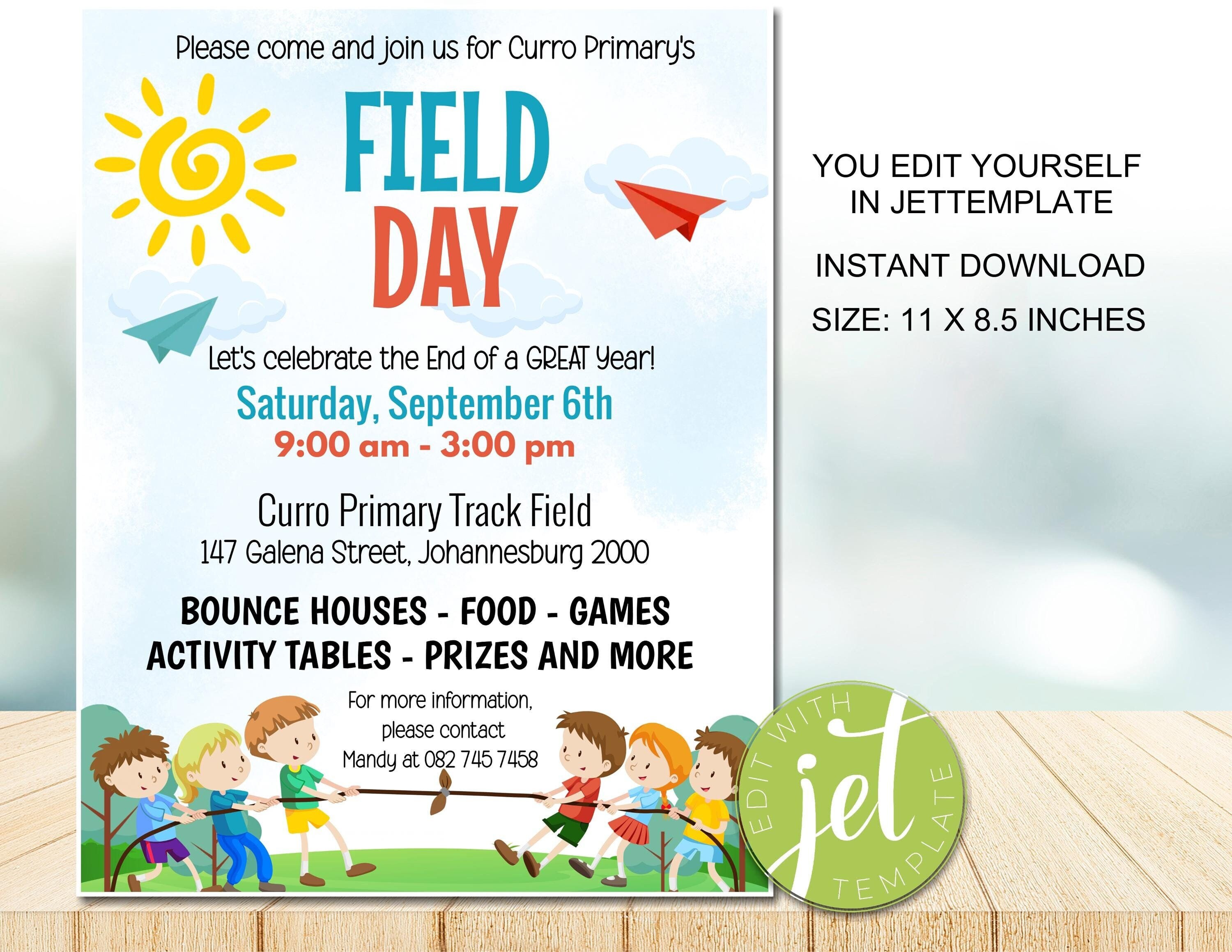 Editable School Field Day Flyer, Olympic Fun Day Invite, PTA PTO Flyer ...