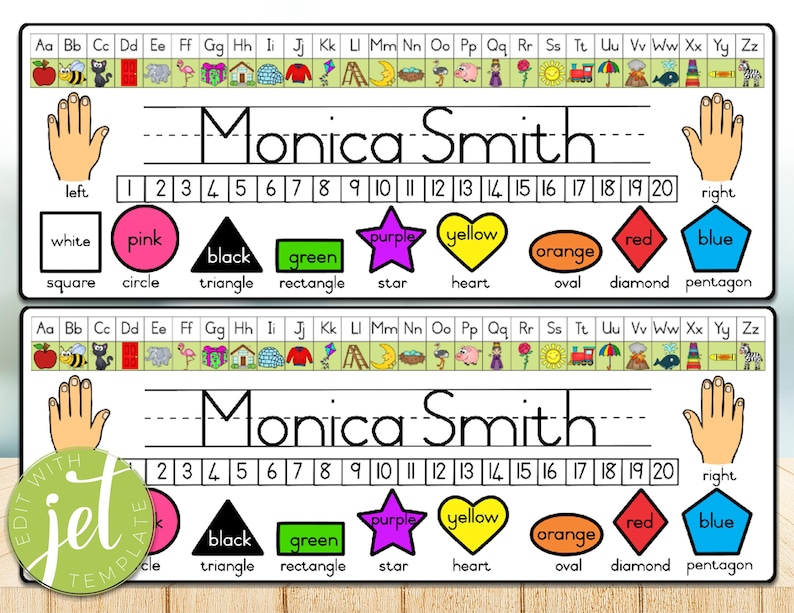 Editable Student Desk Plates, Student Name Cards, Student Desk Tags ...