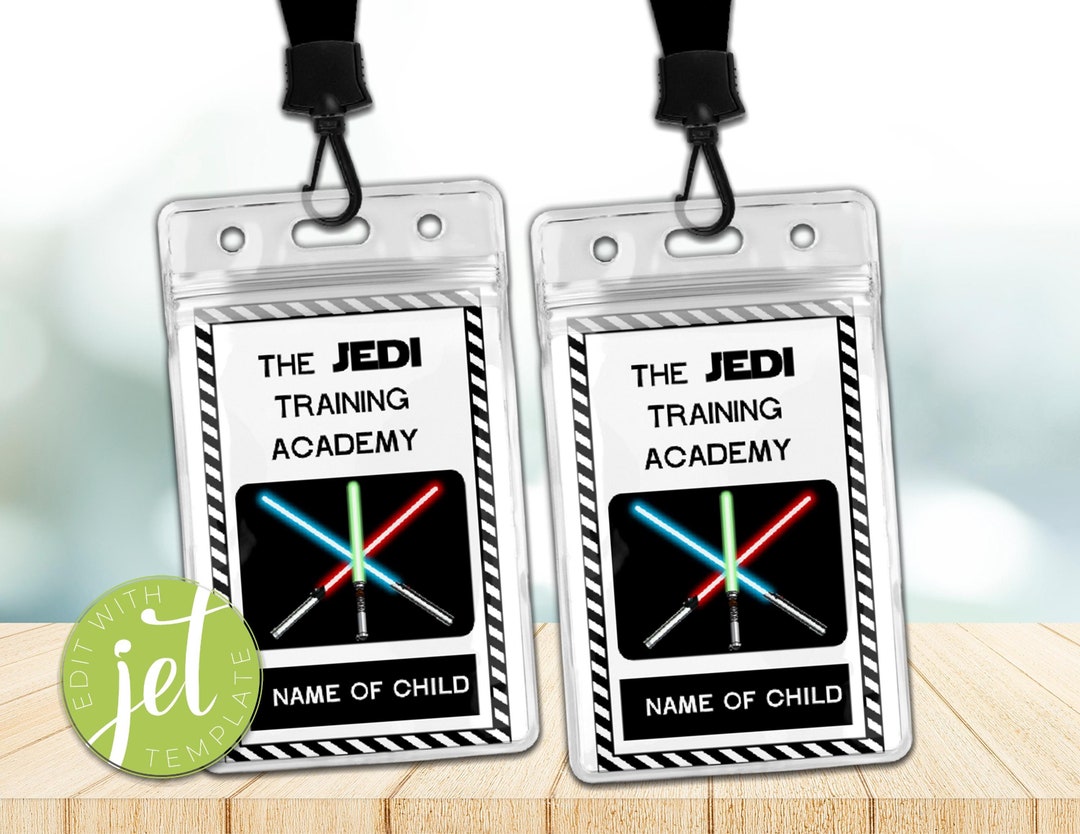 Editable Star Wars Party Training Passes Printable Insert, Star War ...