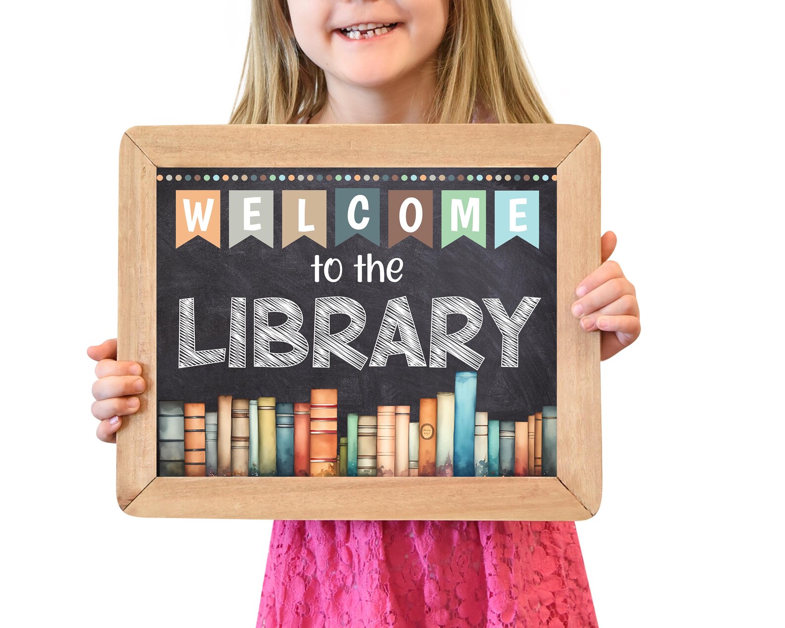 Printable Welcome Library School Sign, Classroom Decor, School Library ...