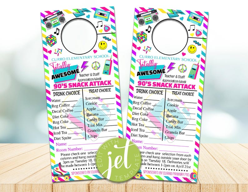 80s 90s Teacher Appreciation Bundle, Retro Staff Appreciation Week Deco ...