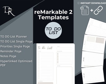 Remarkable 2 to Do List Templates Bundle 2023 Digital Organiser Daily ...