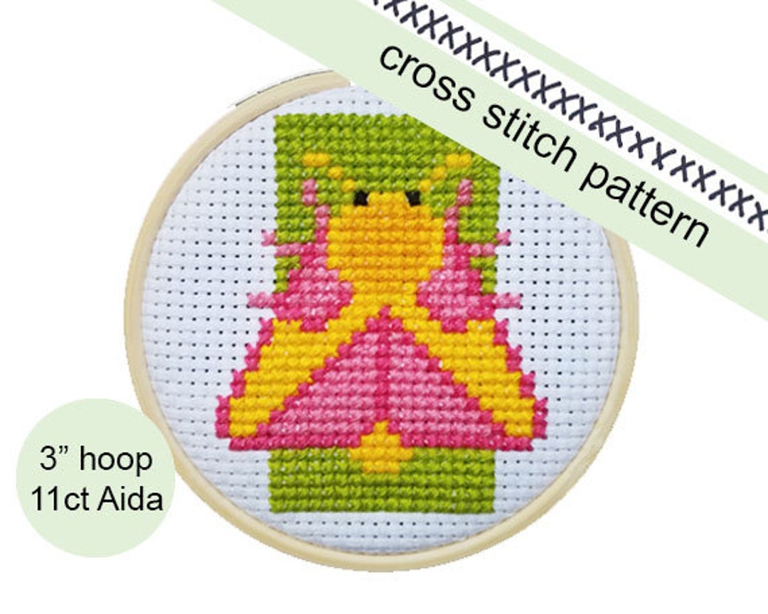 Rosy Maple Moth // Cross Stitch Pattern // PDF - Etsy