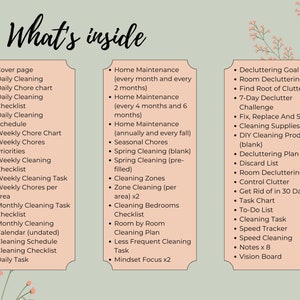 Ultimate Cleaning Checklist Editable Declutter Checklist Printable ...