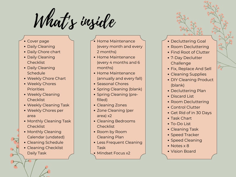 Ultimate Cleaning Checklist Editable Declutter Checklist Printable ...