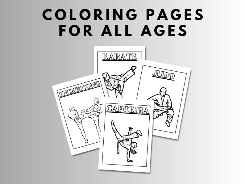 MMA Coloring Pages Flash Cards Printable Worksheets Kids Learning ...