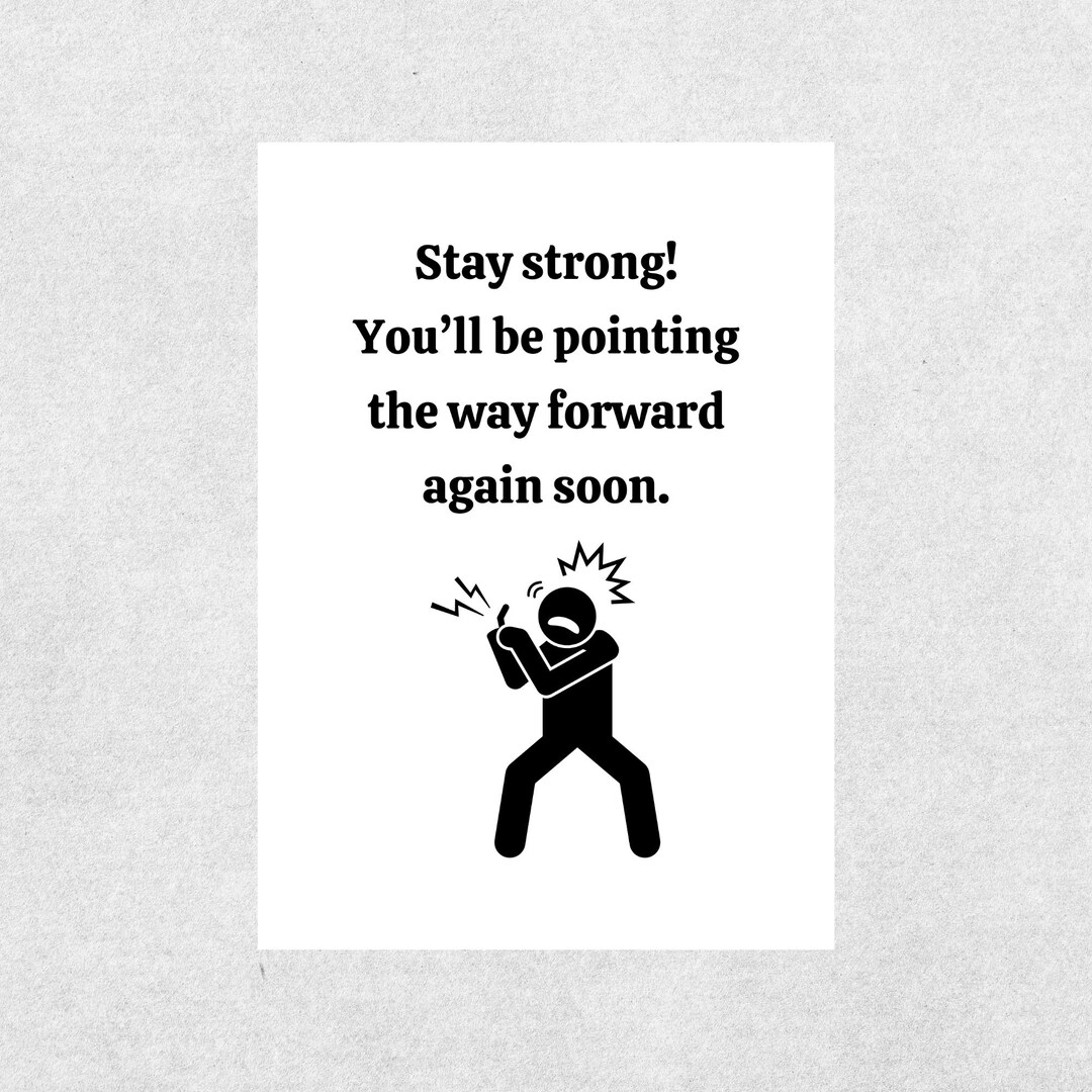 Funny Finger Card Printable Get Well Soon Card Post Finger Surgery ...