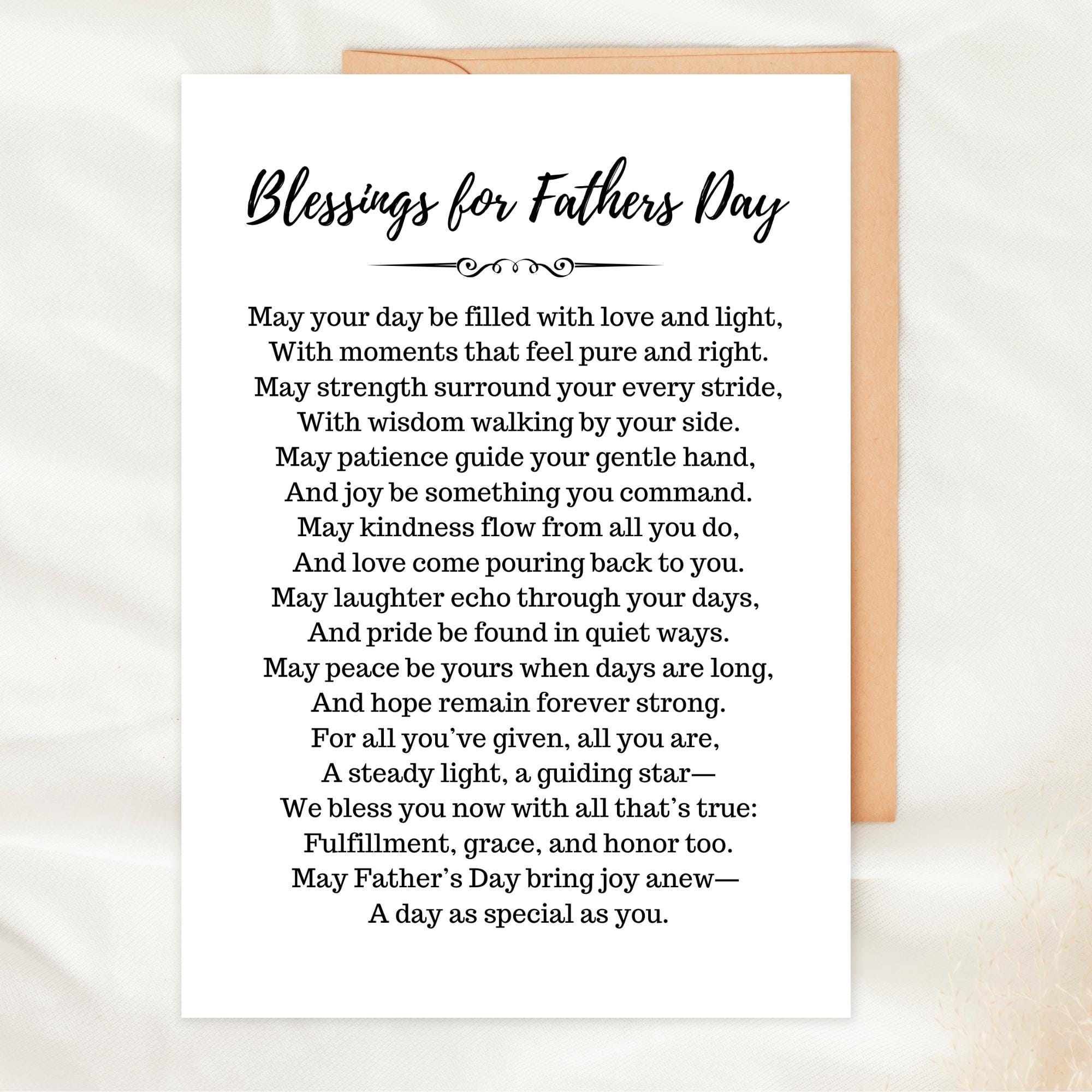 Fathers Day Blessings Card Dad Appreciation Card Thank You Gift for Dad ...