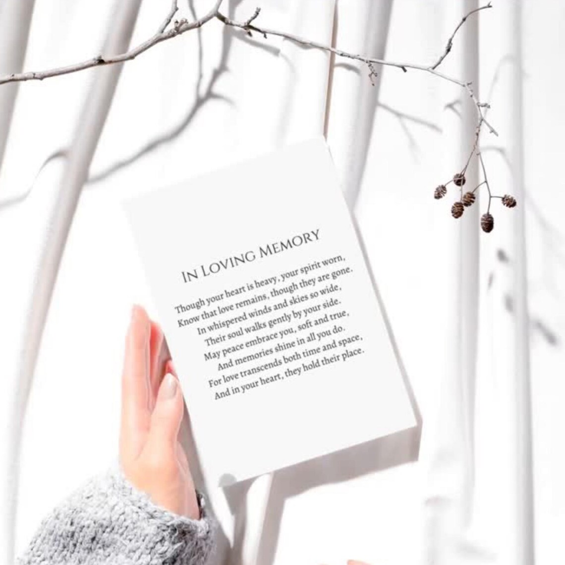 Printable Sympathy Card Digital Condolence Card Minimalist Bereavement ...