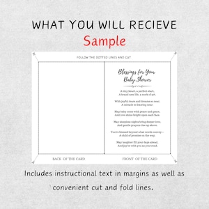 Baby Shower Blessing Card Printable Newborn Celebration Christian ...