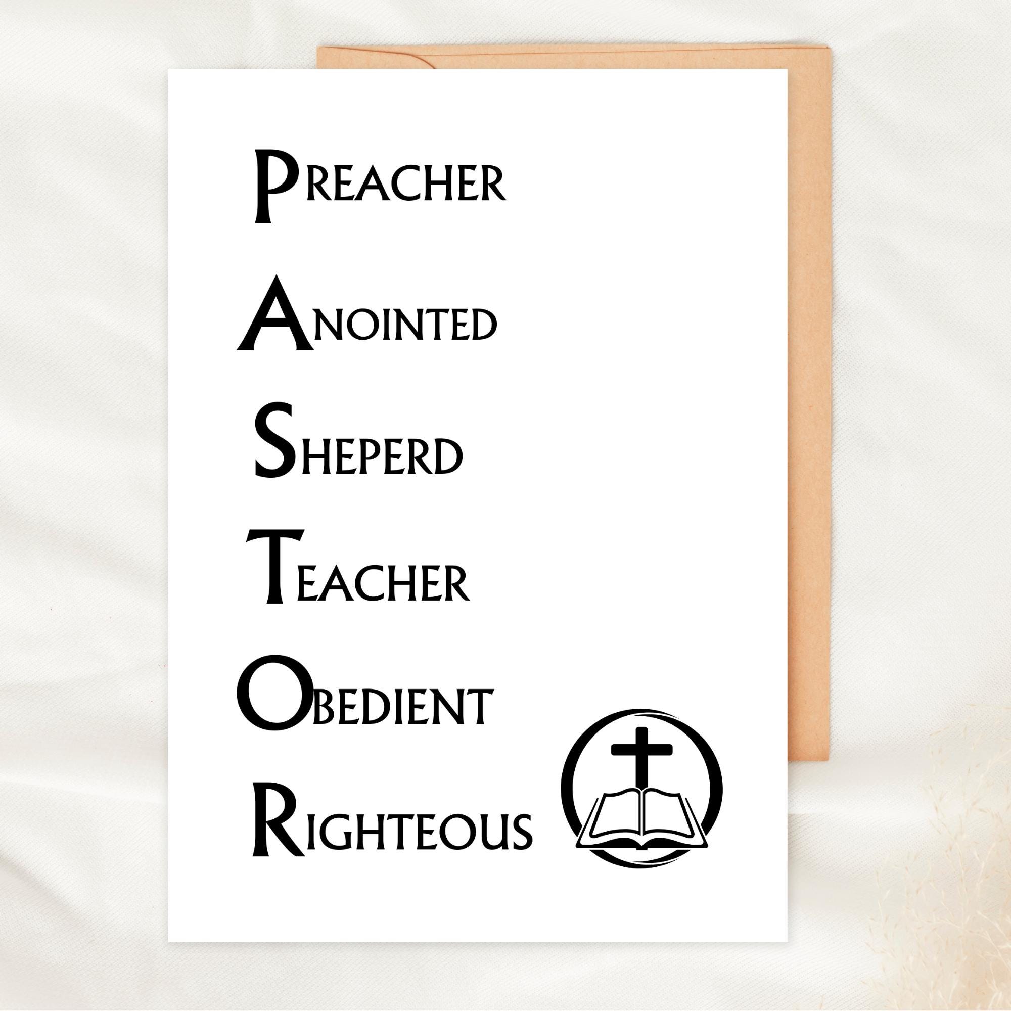Pastor Definition Printable Card Christian Pastor Appreciation Card ...