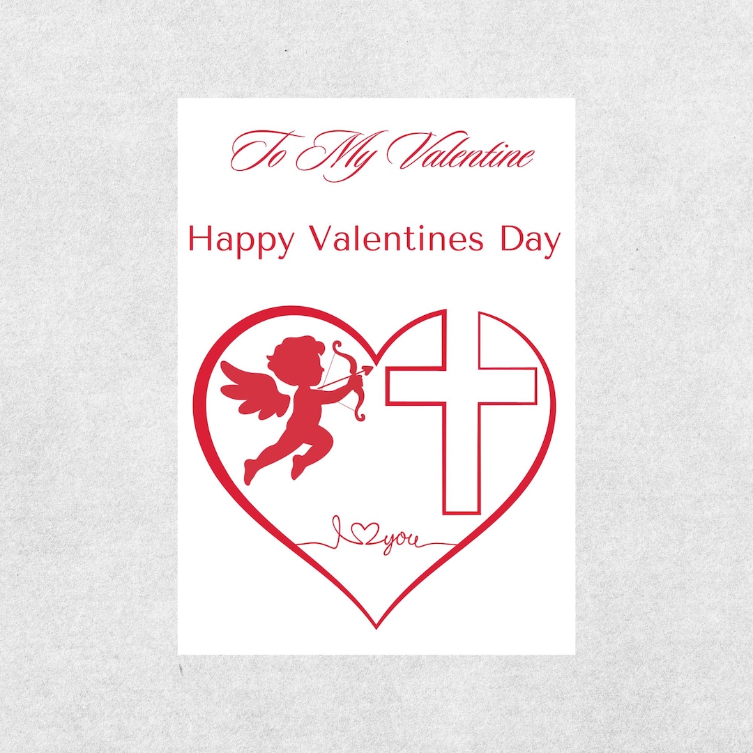Valentines Card Christian Printable Card Faith Based Valentines Day ...