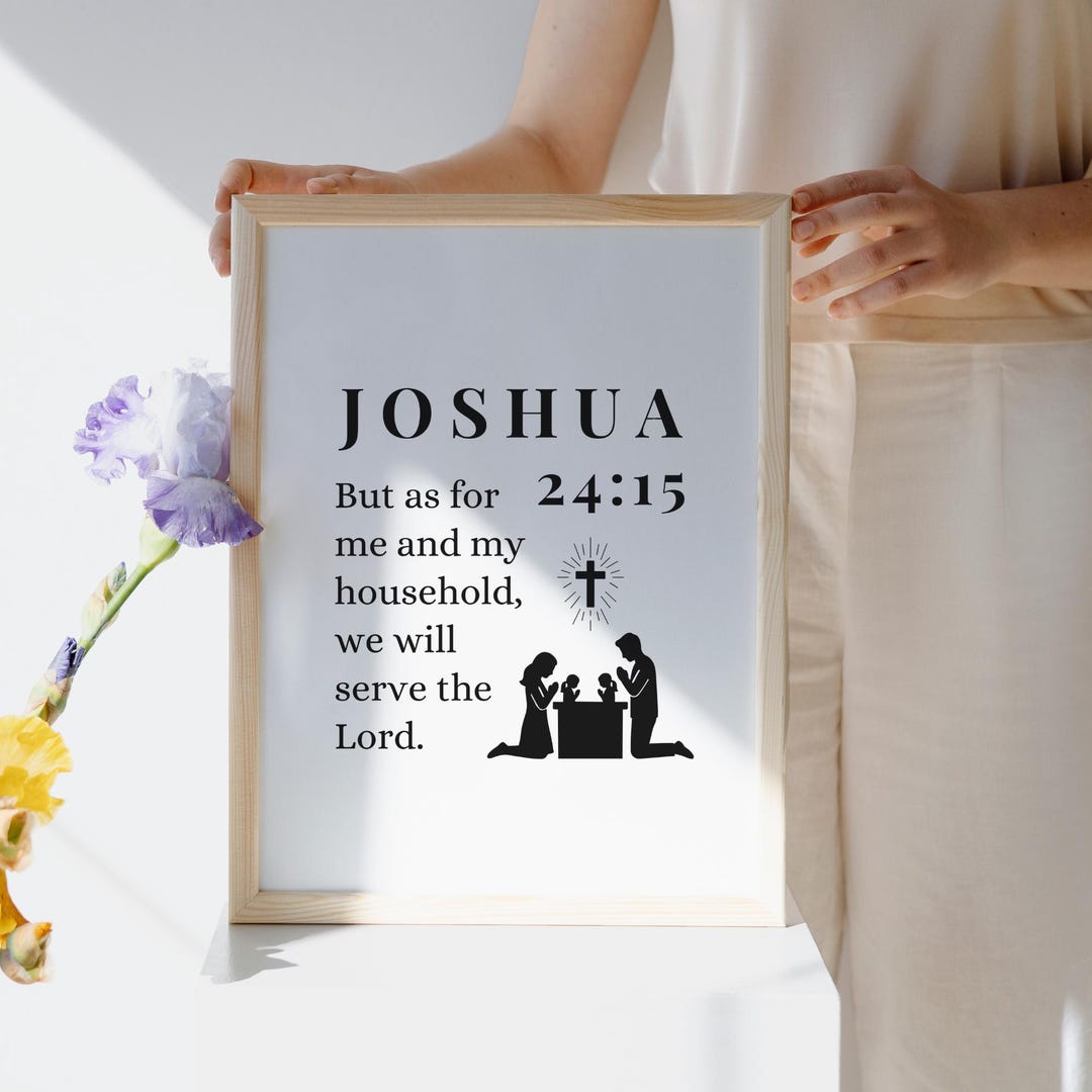 Joshua 24 15 Bible Verse Wall Art Christian Printable Scripture for ...