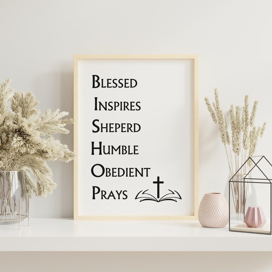 Bishop Definition Printable Wall Art Inspirational Thank You Pastor ...