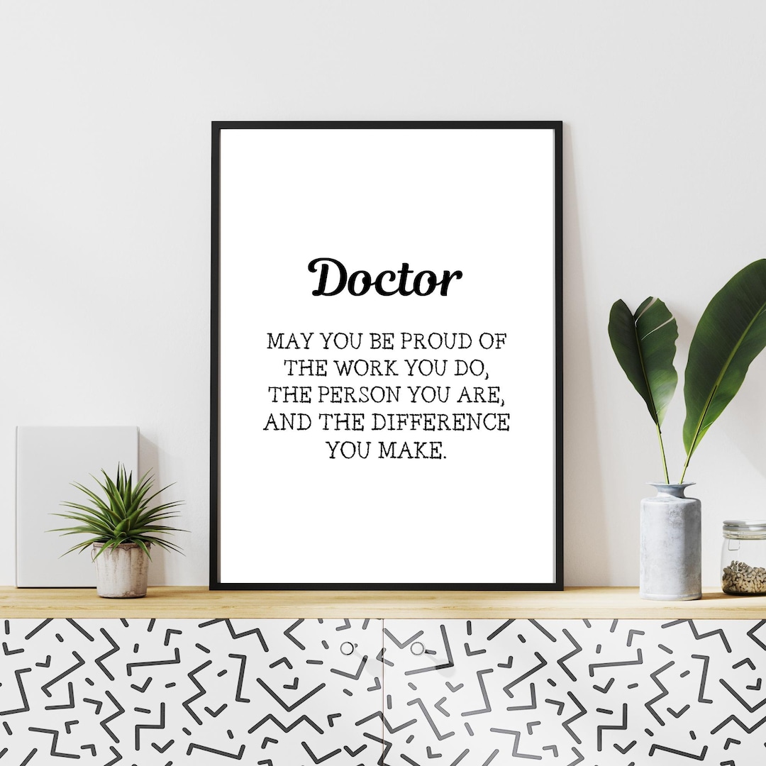 Doctor Wall Art Printable Medical Office Decor Physician Gift Hospital ...