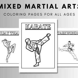 MMA Coloring Pages Flash Cards Printable Worksheets Kids Learning ...